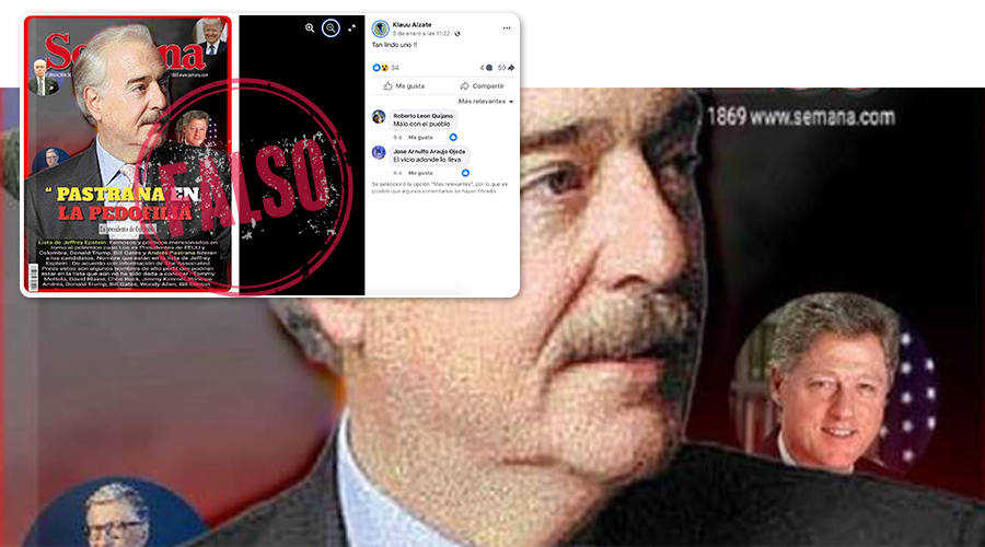 Revista Semana no publicó portada sobre ‘Pastrana en la pedofilia’ por ‘lista Epstein ...